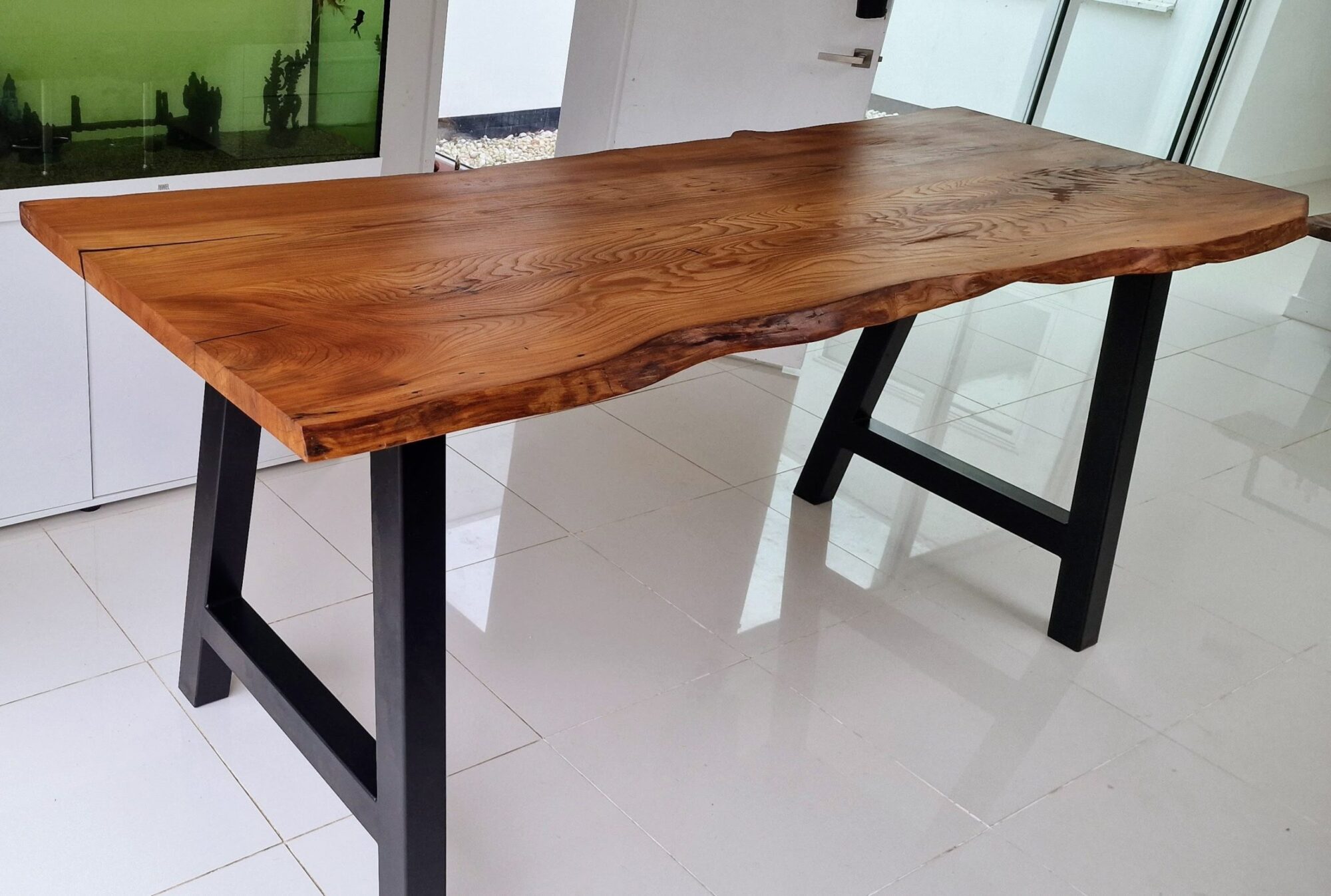 Perch | Live Edge Standing Desk | Rare English Elm | Waney Edge ...