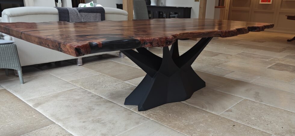 Custom Table Legs and Table Bases – Live Edge – Bespoke steel table ...